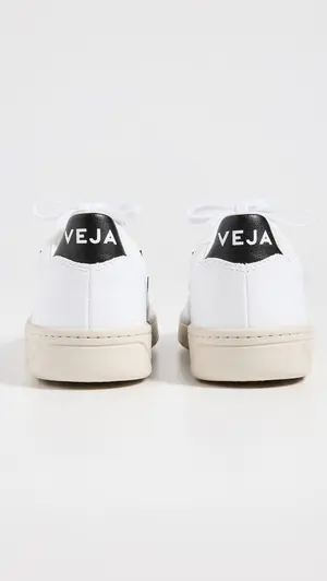 VEJA V-10 Lace Up Sneakers - White/black