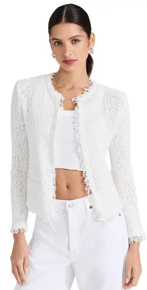 IRO PARIS Shavani Bouclé Jacket - White