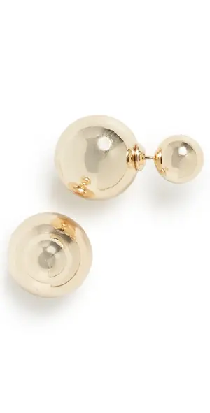 Shashi Double Ball Stud Earrings - Gold