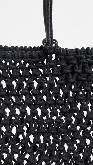 Clare V. Sandy Crochet Tote - Black