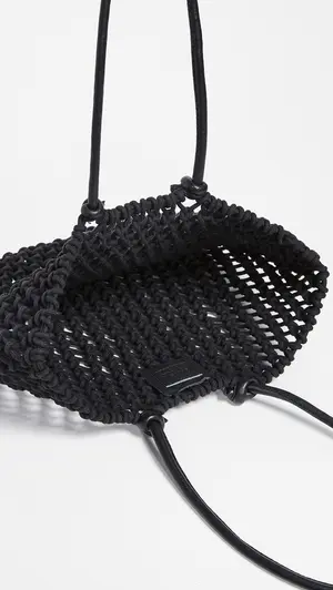 Clare V. Sandy Crochet Tote - Black