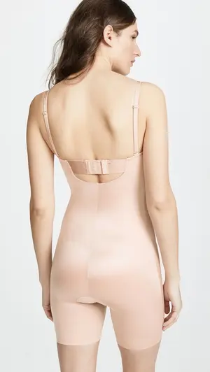 Spanx Shape Suit Your Fancy Strapless Cupped Mid-thigh Bodysuit