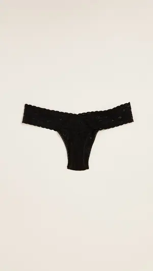 Hanky Panky Signature Lace Low Rise Thong 3-pack - Black