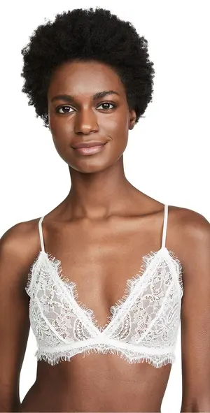 ANINE BING Lace Bra With Trim - Ivory