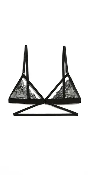 Honeydew Intimates Lucy Elastic & Lace Bra - Black