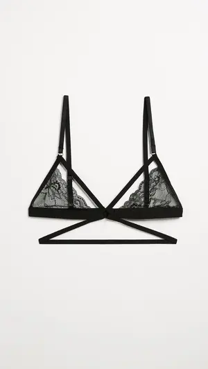 Honeydew Intimates Lucy Elastic & Lace Bra - Black