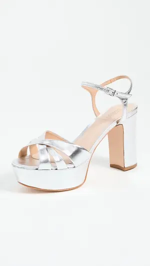 Schutz Keefa Platform Sandals - Prata
