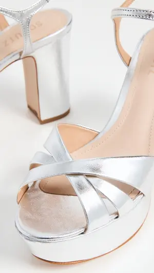 Schutz Keefa Platform Sandals - Prata