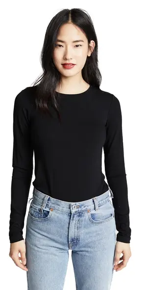 High Low Hem Thermal Tops