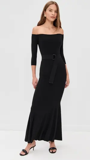 Norma Kamali Kamali Kulture Off-shoulder Fishtail Gown