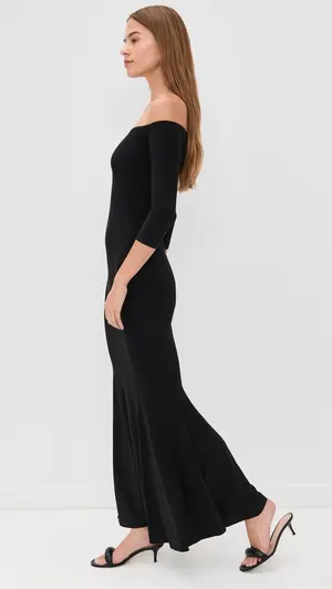 Norma Kamali Kamali Kulture Off-shoulder Fishtail Gown