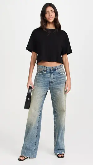 Cotton Citizen Tokyo Crop Tee - Jet Black