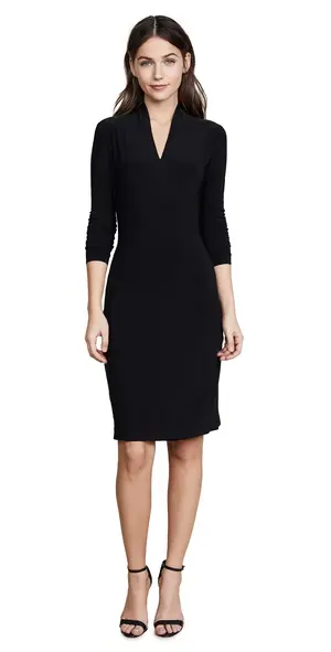 Norma Kamali Long Sleeve Draped Dress