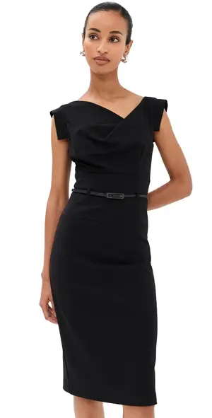 Black Halo Belted Cocktail Dresses
