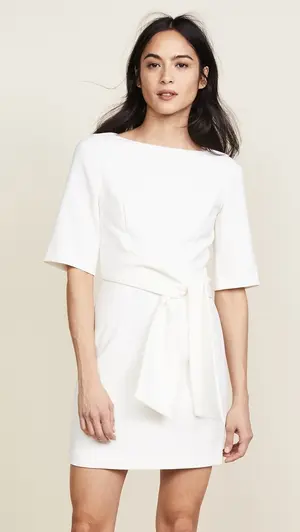 Alice + Olivia Virgil Boat Neck Wrap Dress