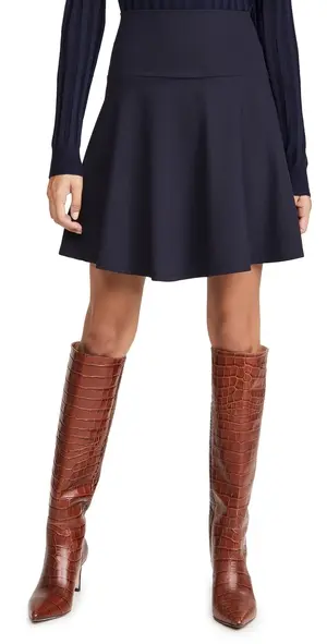 Susana Monaco High-waisted Flared Skirt - Midnight