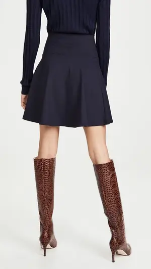 Susana Monaco High-waisted Flared Skirt - Midnight