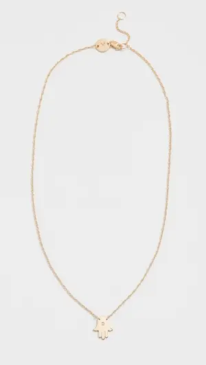 Jennifer Zeuner Jewelry Mini Hamsa Diamond Necklace