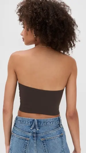 Susana Monaco Strapless Crop Tube Top - Java
