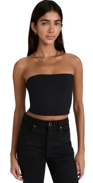 Susana Monaco Susana Monaco Crop Tube Top Black One-color