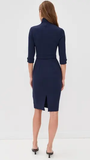 Black Halo Madeline Sheath Dress - Pacific Blue