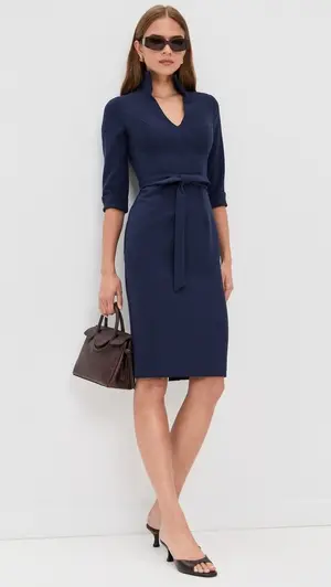 Black Halo Madeline Sheath Dress - Pacific Blue