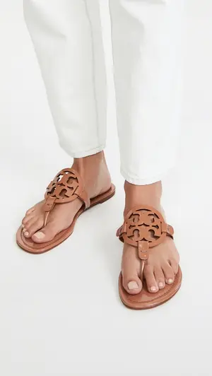 Tory Burch Miller Thong Sandals - Tan