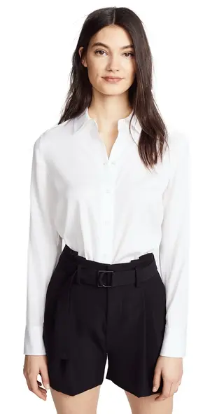 Women's White Slim Fit Shirts