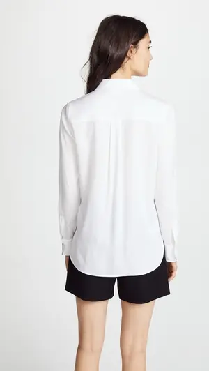 Vince Slim Fitted Blouse - Optic White