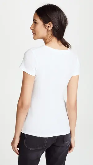 JAMES PERSE Slub V-neck T-shirt - White