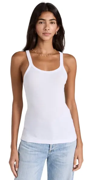 RE/DONE Ribbed Tank - Optic White