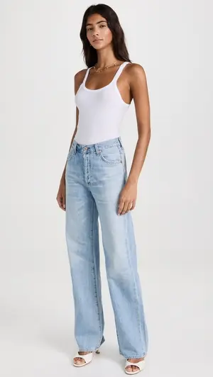 RE/DONE Ribbed Tank - Optic White