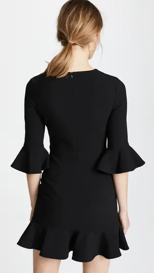 Black Halo Brooklyn Ruffled Dress - Black
