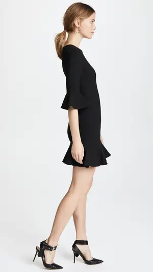 Black Halo Brooklyn Ruffled Dress - Black