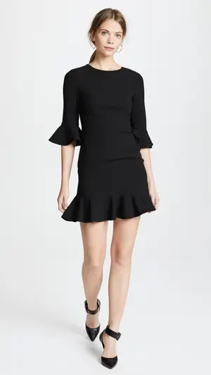 Black Halo Brooklyn Ruffled Dress - Black