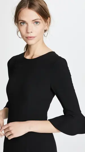 Black Halo Brooklyn Ruffled Dress - Black