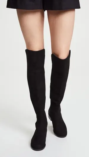 STUART WEITZMAN 5050 Stretch Suede Over-the-knee Boots