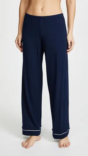Eberjey Gisele Short Sleeve Pajama Set - Navy/ivory