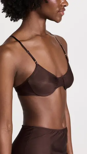 Only Hearts Second Skins Racer Back Bra - Chocolate