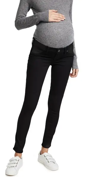 Paige Transcend Verdugo Ultra Skinny Maternity Jeans - Black Shadow