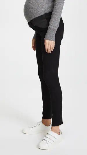 Paige Transcend Verdugo Ultra Skinny Maternity Jeans - Black Shadow