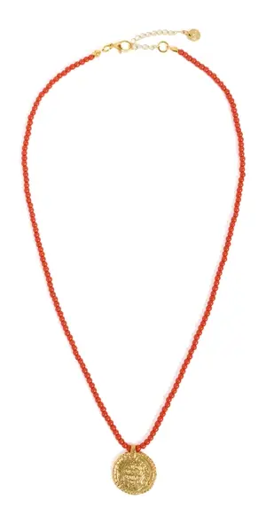 Maison Irem Beaded Coin Necklace