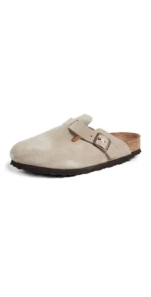 BIRKENSTOCK Boston Soft Footbed Clogs - Taupe