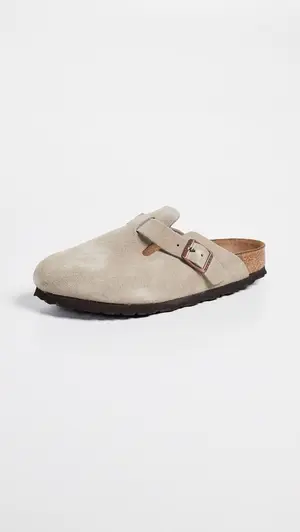 BIRKENSTOCK Boston Soft Footbed Clogs - Taupe