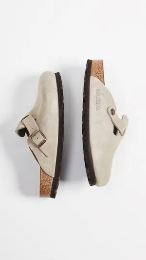 BIRKENSTOCK Boston Soft Footbed Clogs - Taupe