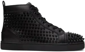 CHRISTIAN LOUBOUTIN Christian Louboutin Black Louis Spikes Sneakers B049 Black/black/bk