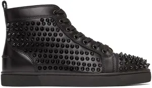 CHRISTIAN LOUBOUTIN Christian Louboutin Black Louis Spikes Sneakers Black/black/bk