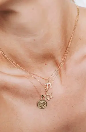 Anzie 14k Gold Love Letter Royal Necklace