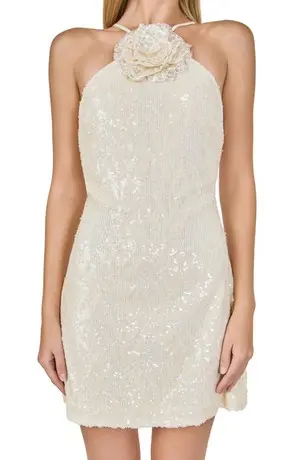 Endless Rose Sequin Appliqué Minidress