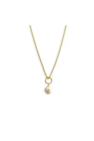 ASTOR & ORION Paloma Pearl Necklace - Gold